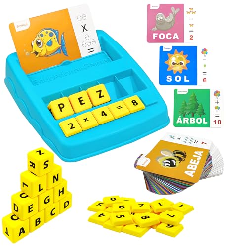Juego de Educativo Letras Alfabetización en Español con 64 Tarjetas ...